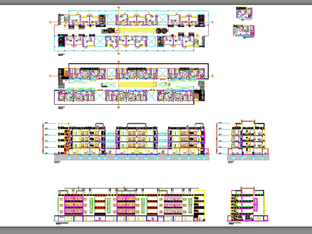 Housing complex in AutoCAD | CAD download (1.52 MB) | Bibliocad