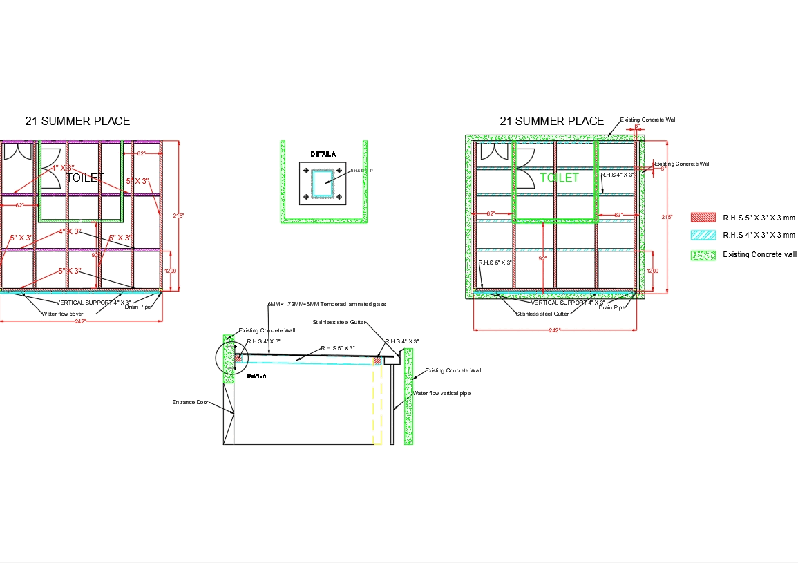 Metal roof in AutoCAD | Download CAD free (99.57 KB) | Bibliocad
