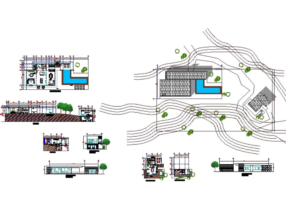 Mountain residence in AutoCAD | CAD download (599.58 KB) | Bibliocad