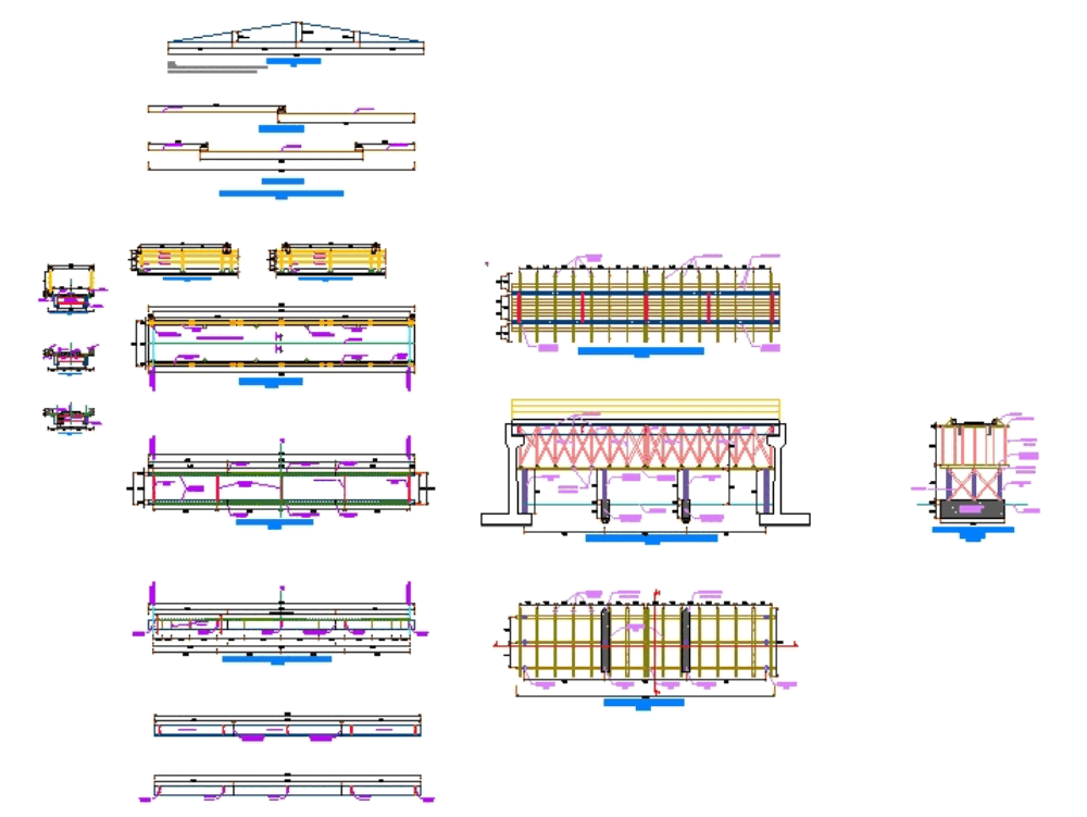 Pedestrian bridge in AutoCAD | CAD download (4.51 MB) | Bibliocad