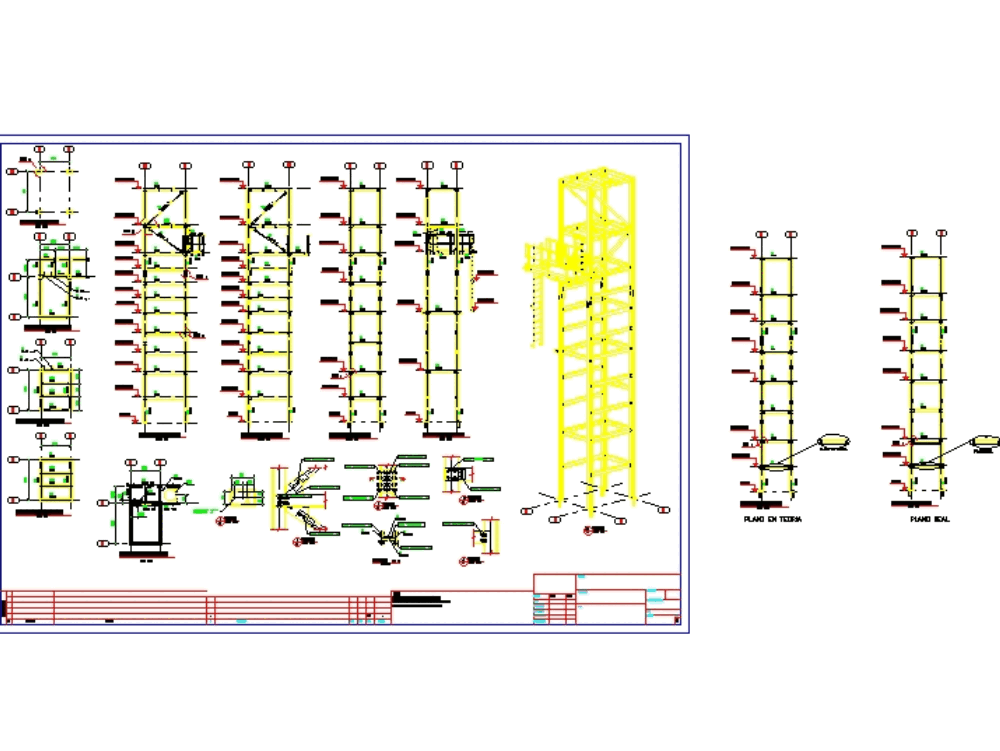 Estructura metalica ascensor en AutoCAD | CAD (1.3 MB) | Bibliocad