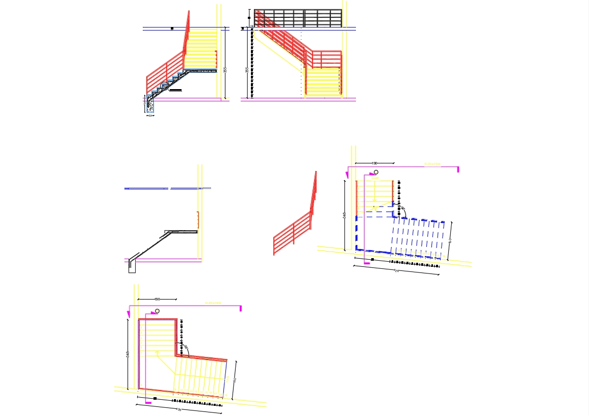 Escaliers dans AutoCAD | Téléchargement CAD (211.29 KB) | Bibliocad