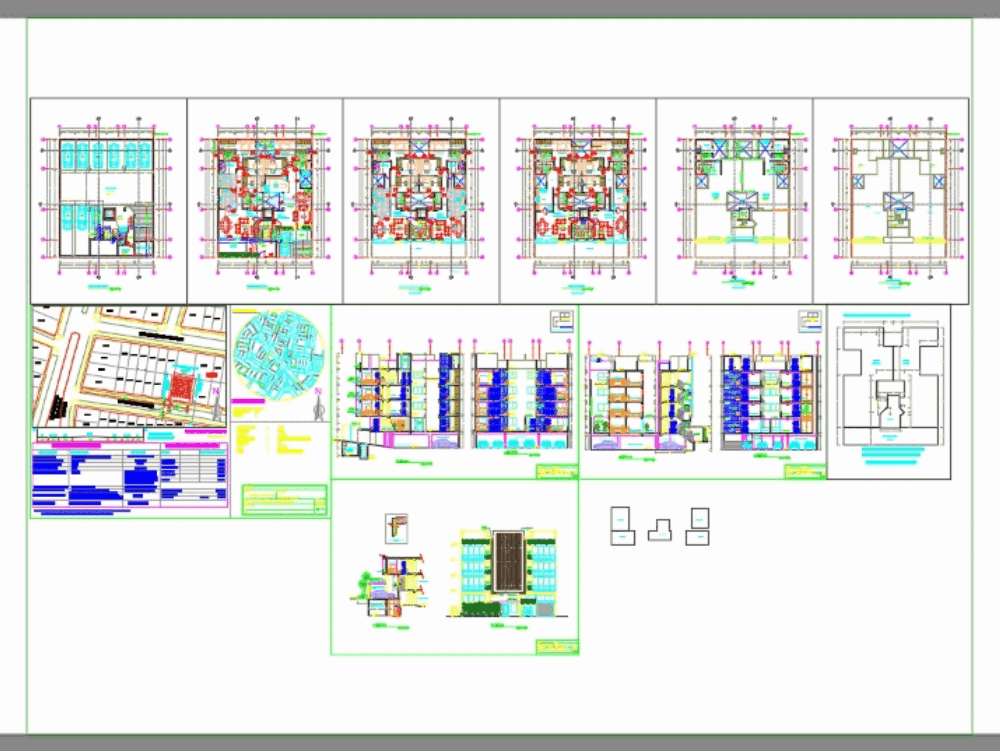 4 story multi-family building in AutoCAD | CAD (2.87 MB) | Bibliocad