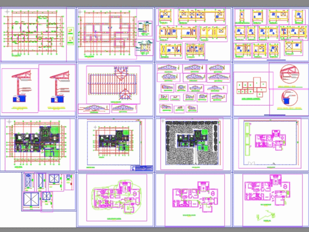 Housing project in AutoCAD | CAD download (1.28 MB) | Bibliocad