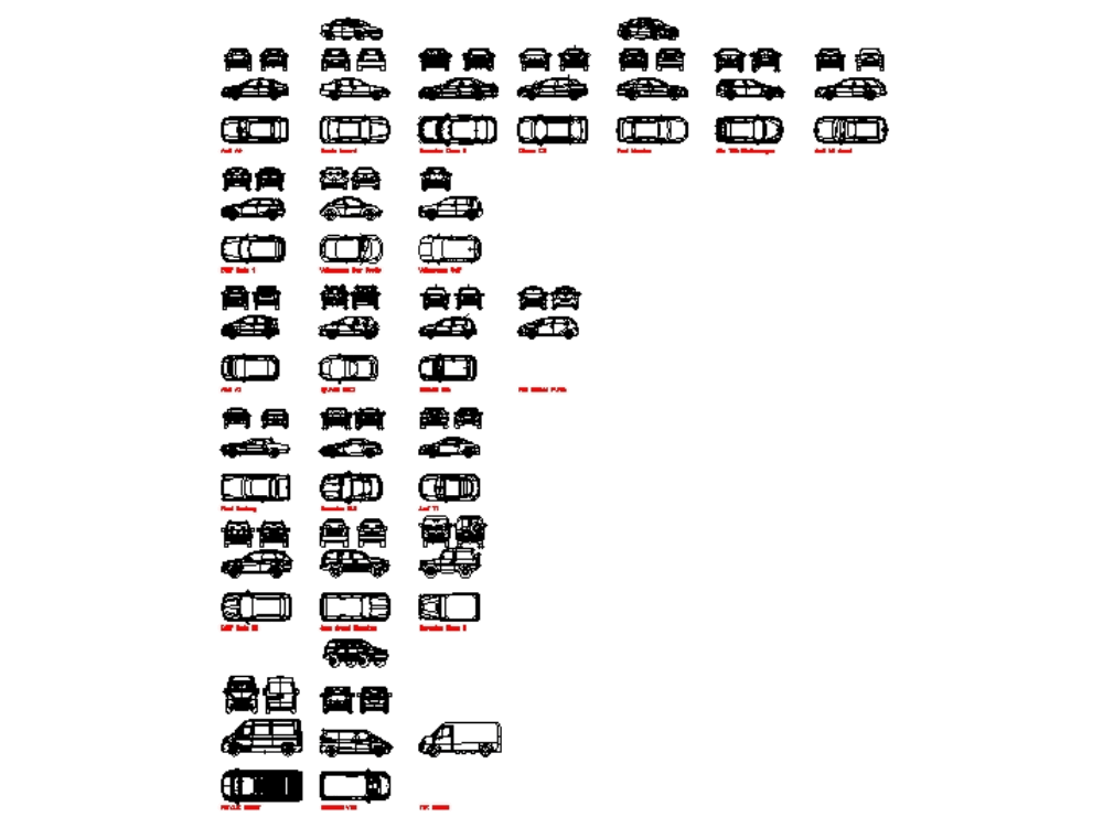 Cars in AutoCAD | Download CAD free (3.2 MB) | Bibliocad