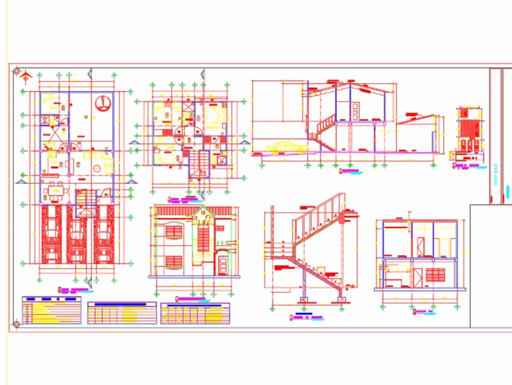 House 2 levels in AutoCAD | CAD download (478.64 KB) | Bibliocad