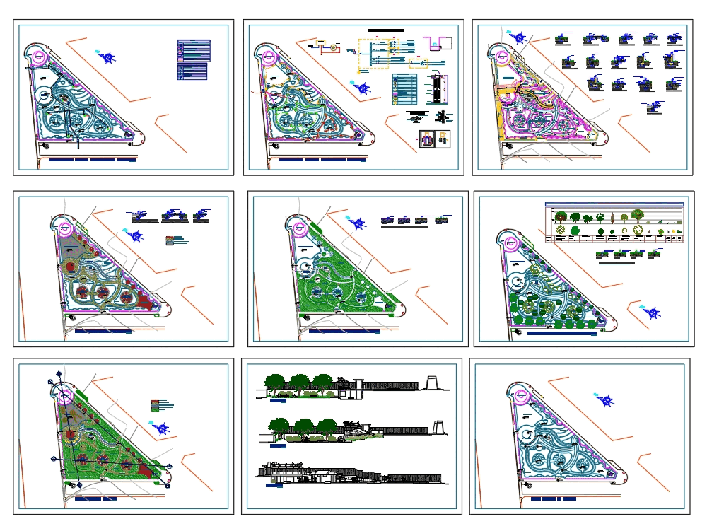 Park in AutoCAD | CAD download (4.94 MB) | Bibliocad