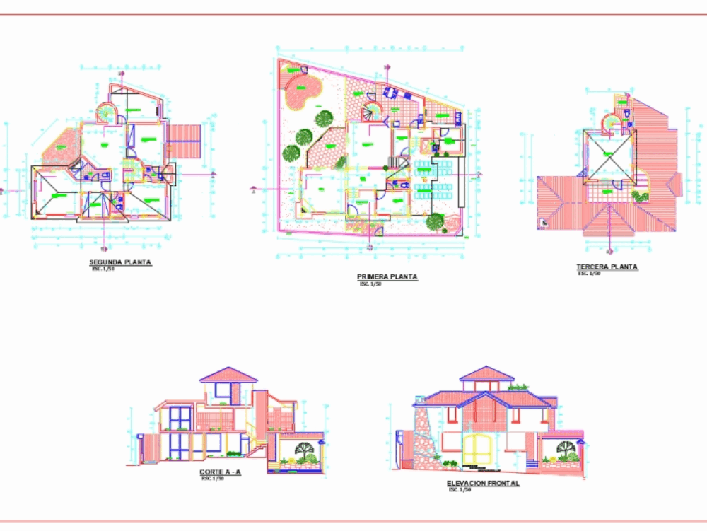 Cottage in AutoCAD | CAD download (625.11 KB) | Bibliocad