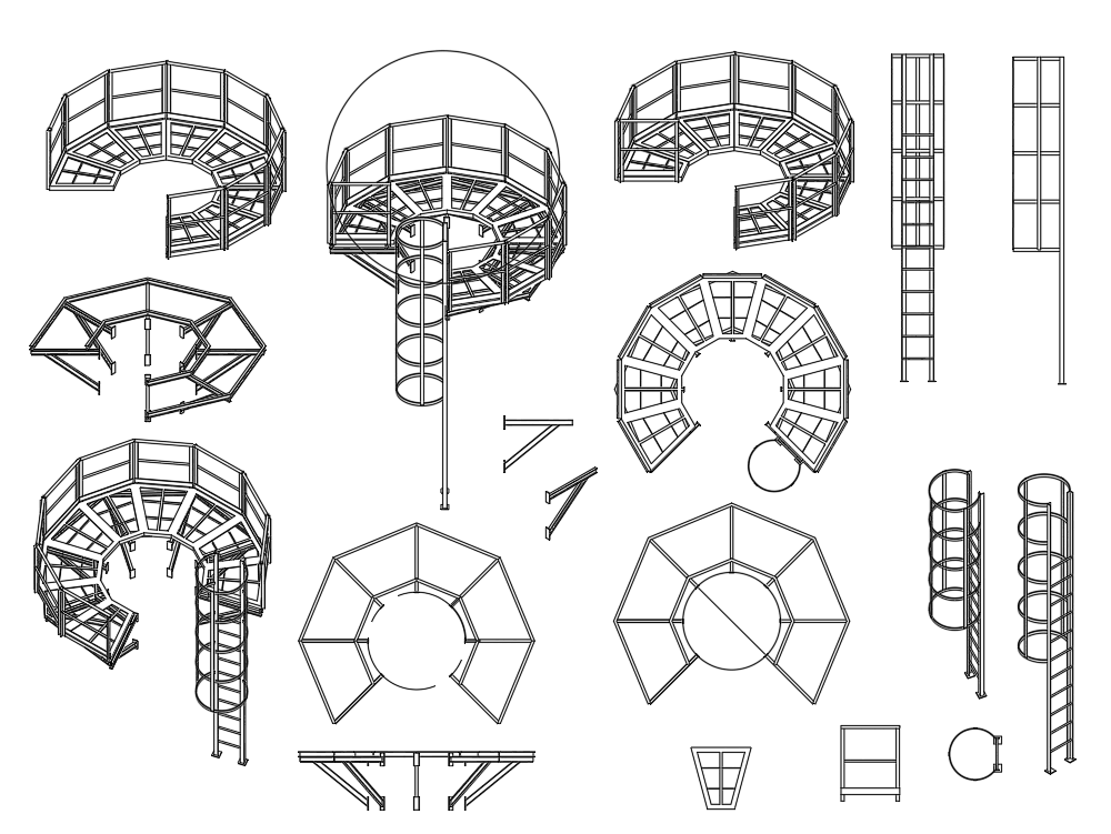 Stairs in AutoCAD | CAD download (1.56 MB) | Bibliocad