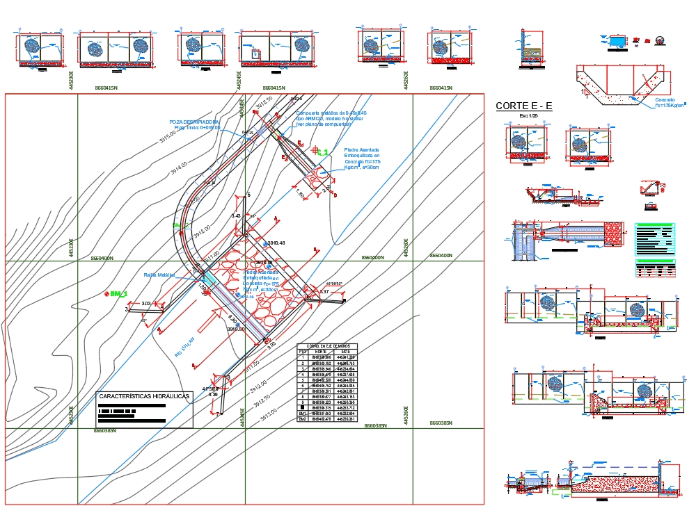 Canal de riego - captacion en AutoCAD | CAD (2.71 MB) | Bibliocad