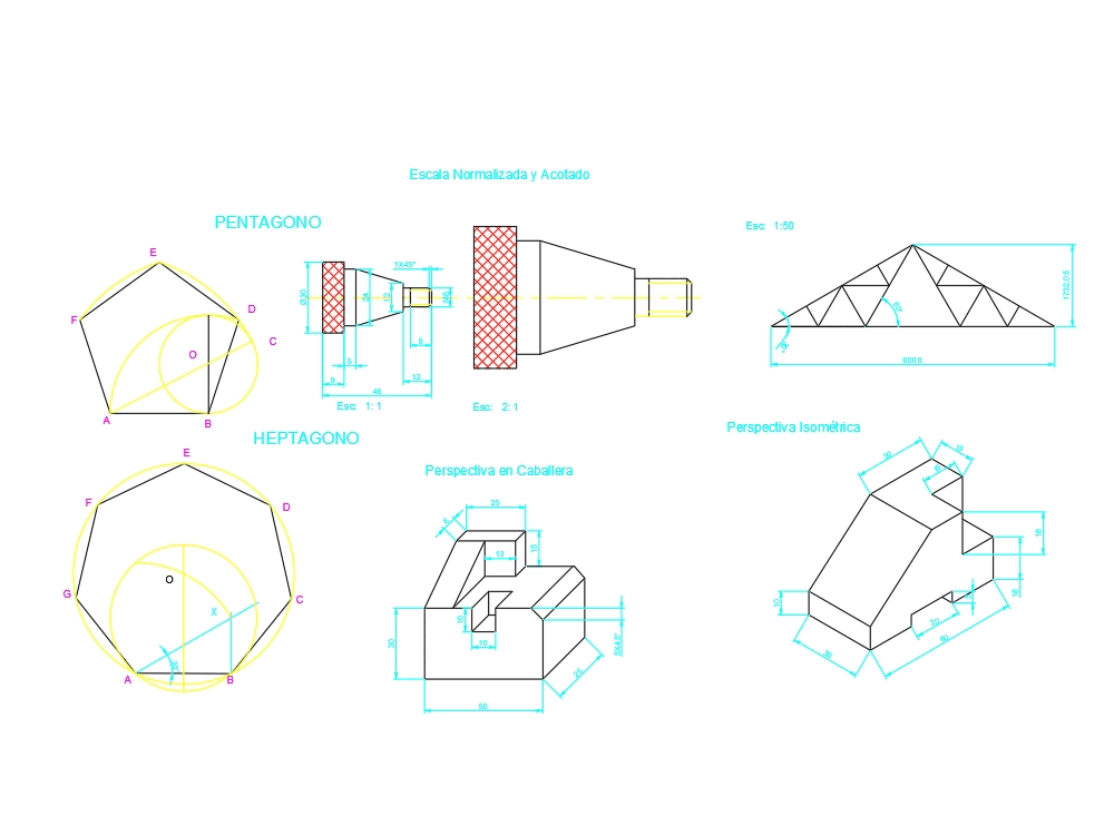 Verschiedene übungen in AutoCAD | Kostenlos CAD herunterladen (65.87 KB ...