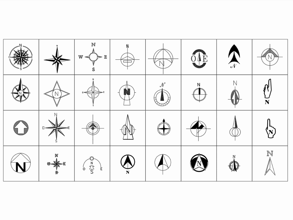 North In AutoCAD Download CAD Free 162 14 KB Bibliocad