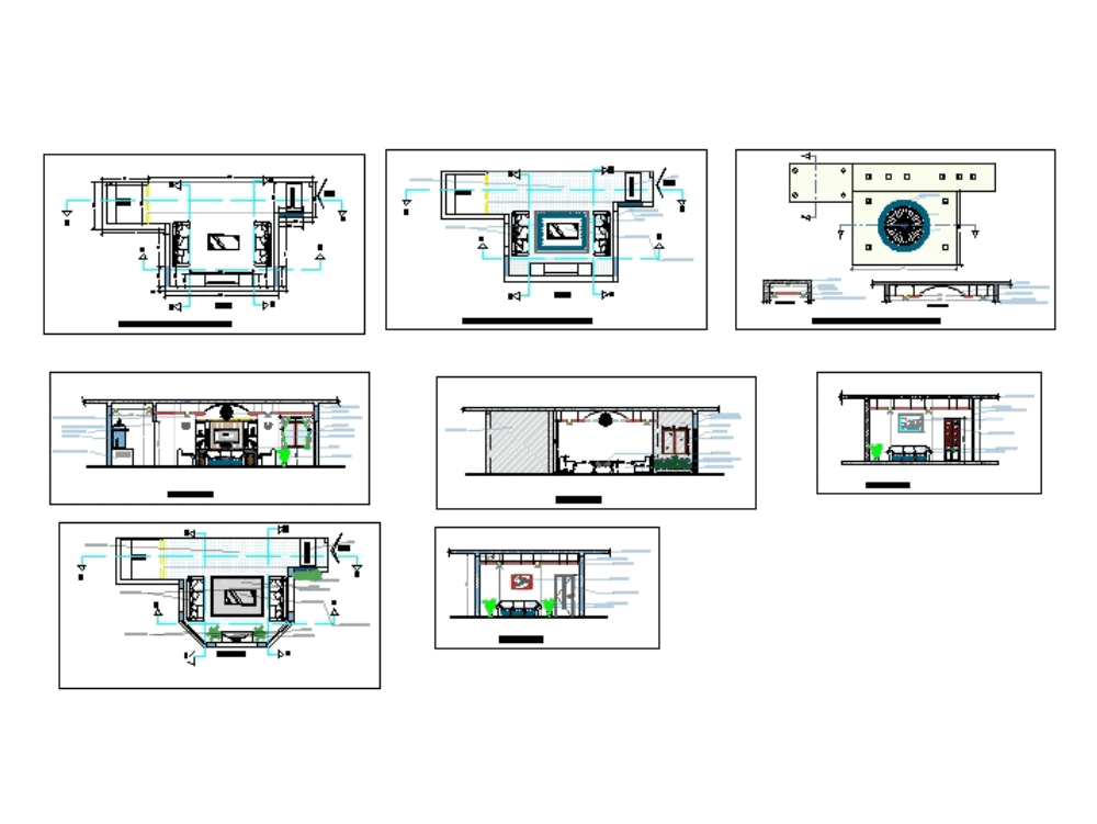 Sala en AutoCAD | Descargar CAD (5.22 MB) | Bibliocad