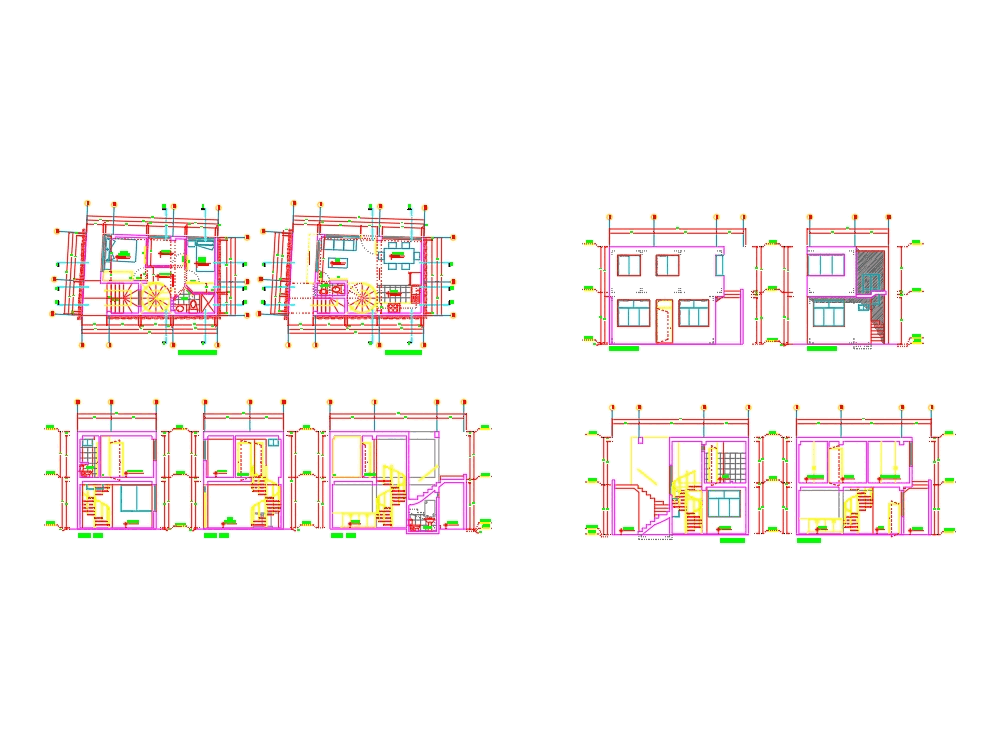 Single family home in AutoCAD | CAD download (554.45 KB) | Bibliocad
