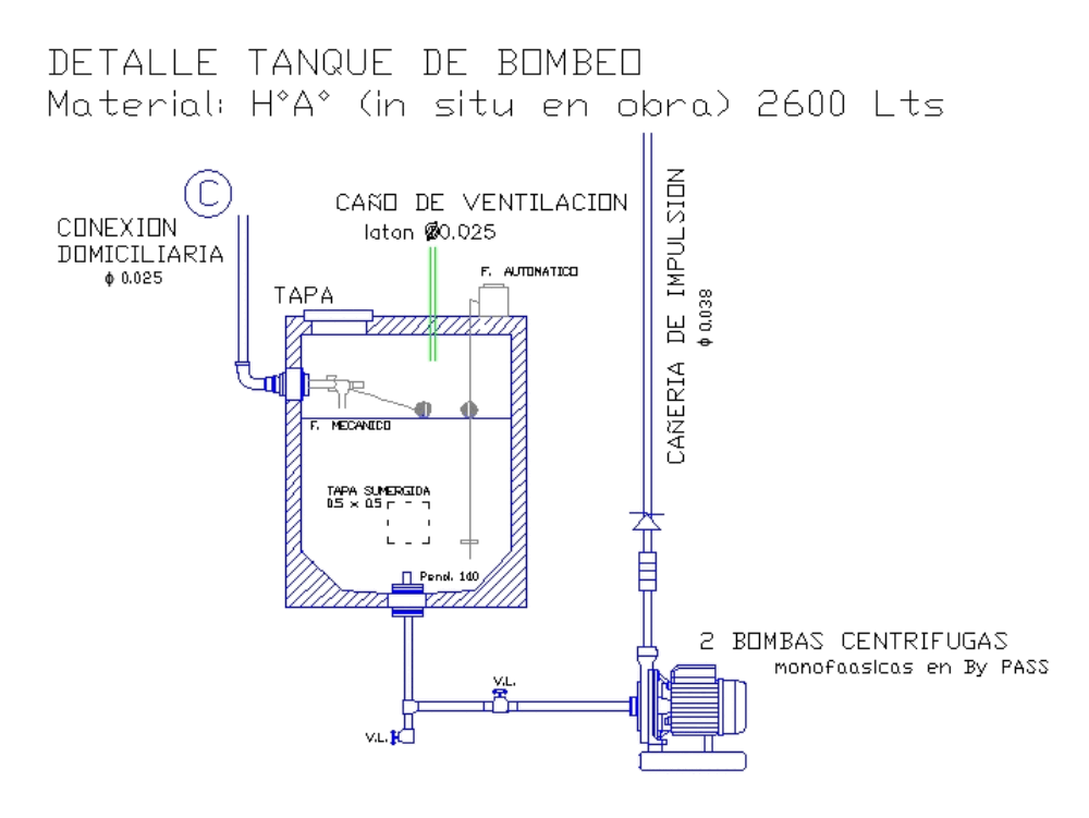 Tanque de reserva - tanque de bombeo (1.11 MB) | Bibliocad