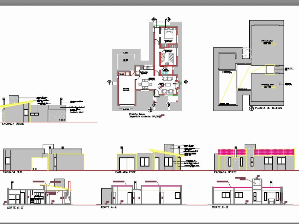 Cottage in AutoCAD | CAD download (112.44 KB) | Bibliocad