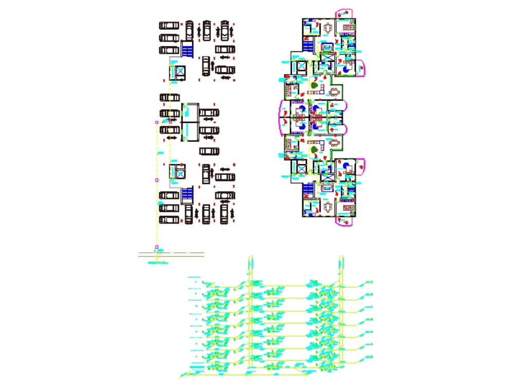 Agua potable edificio en AutoCAD | Descargar CAD gratis (1.17 MB) | Bibliocad