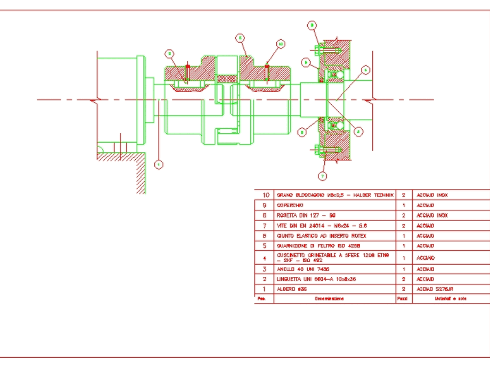 Conical clutch coupling in AutoCAD | CAD download (100.65 KB) | Bibliocad