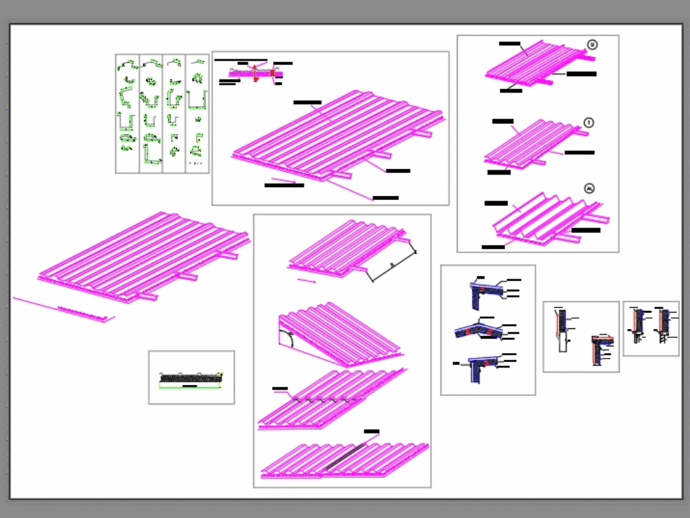 Cobertura de calaminon en AutoCAD | Descargar CAD (478.93 KB) | Bibliocad