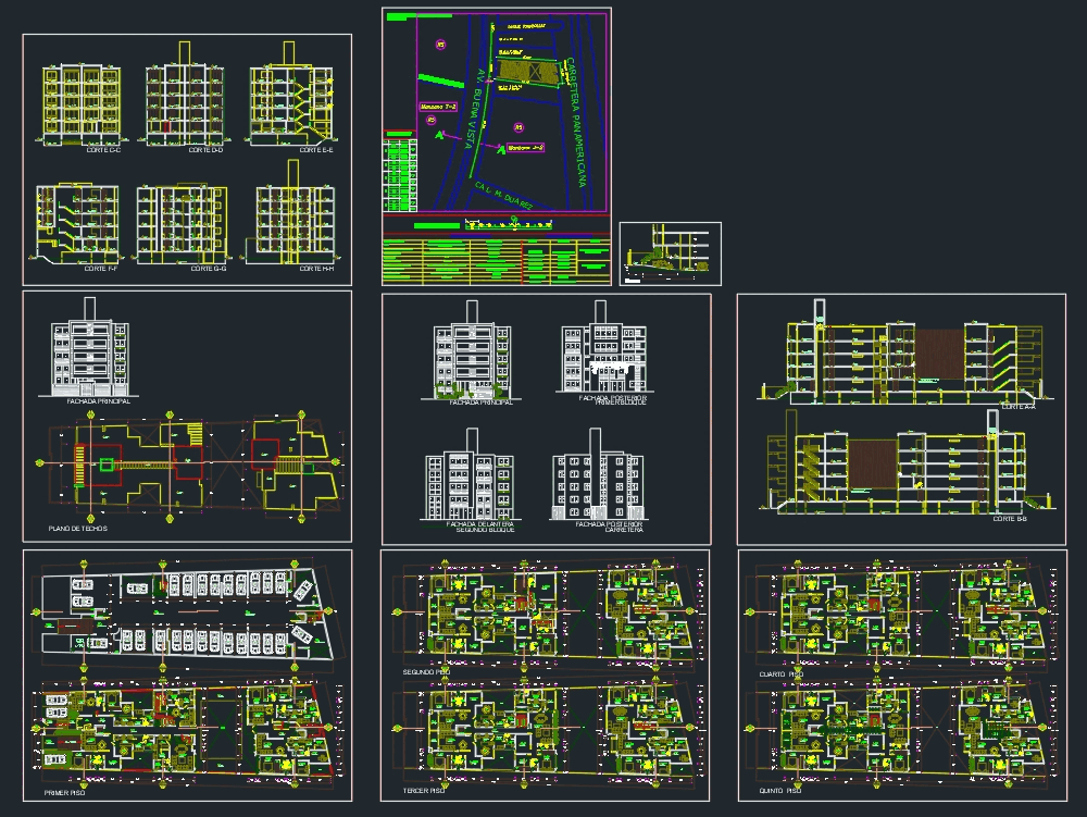 Residential building in AutoCAD | CAD download (2.4 MB) | Bibliocad