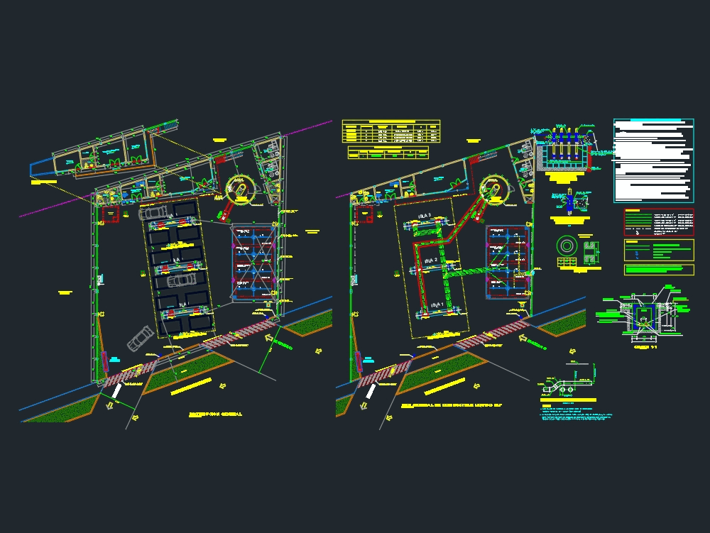 Service station in AutoCAD | CAD download (920.62 KB) | Bibliocad