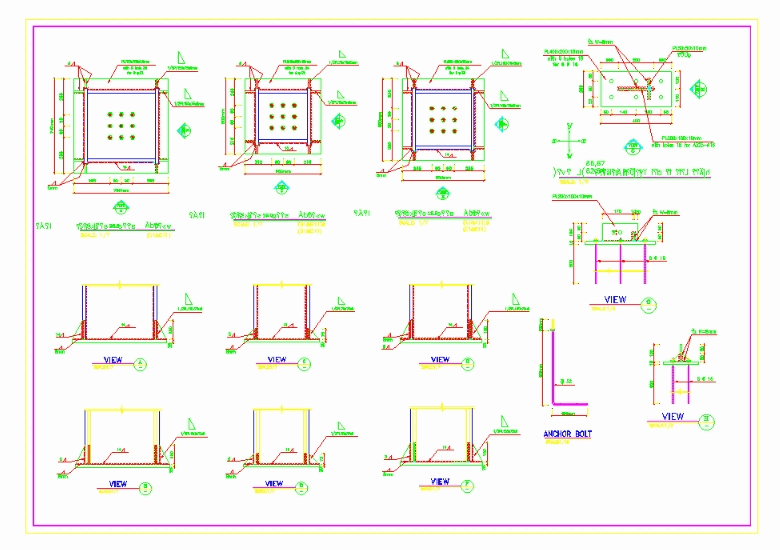 Cable bridge details in AutoCAD | CAD download (4.28 MB) | Bibliocad