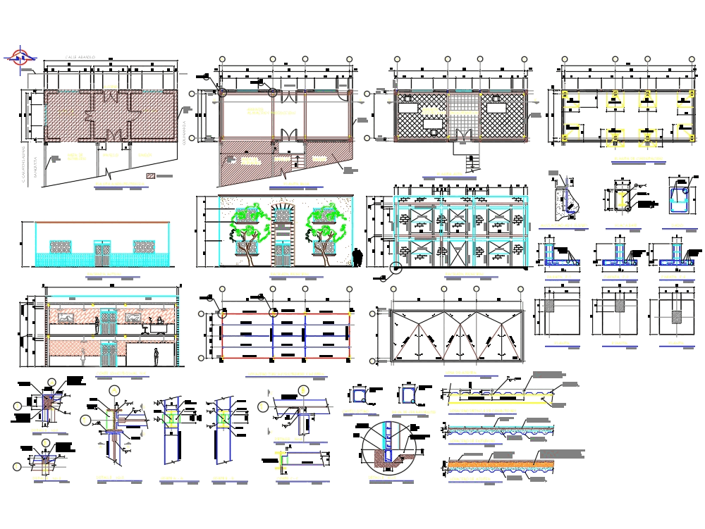 Administrative office in AutoCAD | CAD download (336.21 KB) | Bibliocad