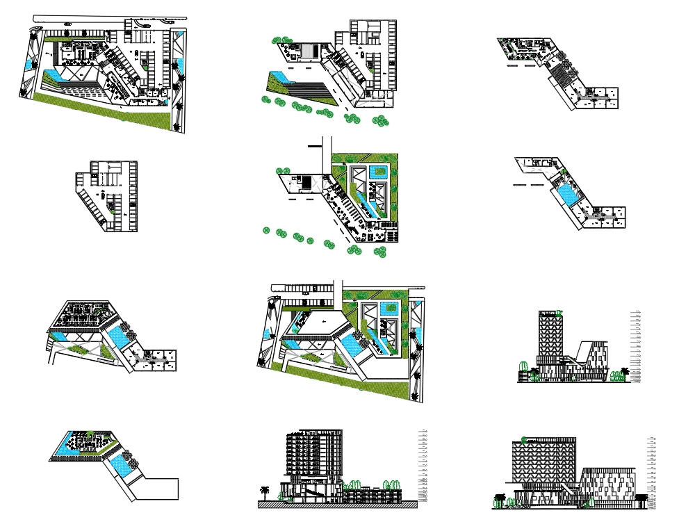 Edificio mixto en AutoCAD | Descargar CAD gratis (5.9 MB) | Bibliocad