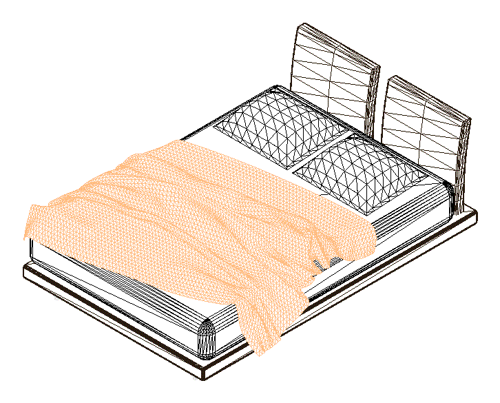 Revit Queen Size Bed In RFA CAD Download 893 73 KB Bibliocad