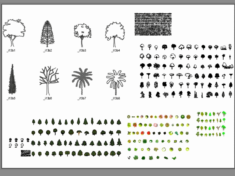 Vegetation blocks. in AutoCAD | Download CAD free (17.31 MB) | Bibliocad
