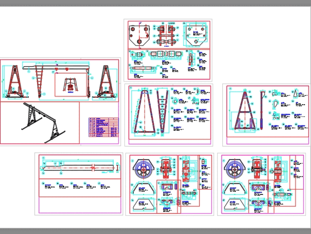 Puente grua en AutoCAD | Descargar CAD (855.8 KB) | Bibliocad