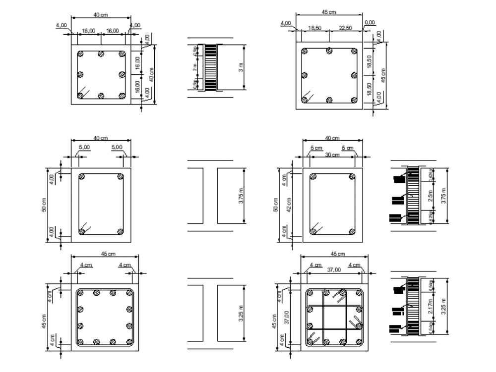 Dibujos de columnas en AutoCAD | Descargar CAD (96.35 KB) | Bibliocad