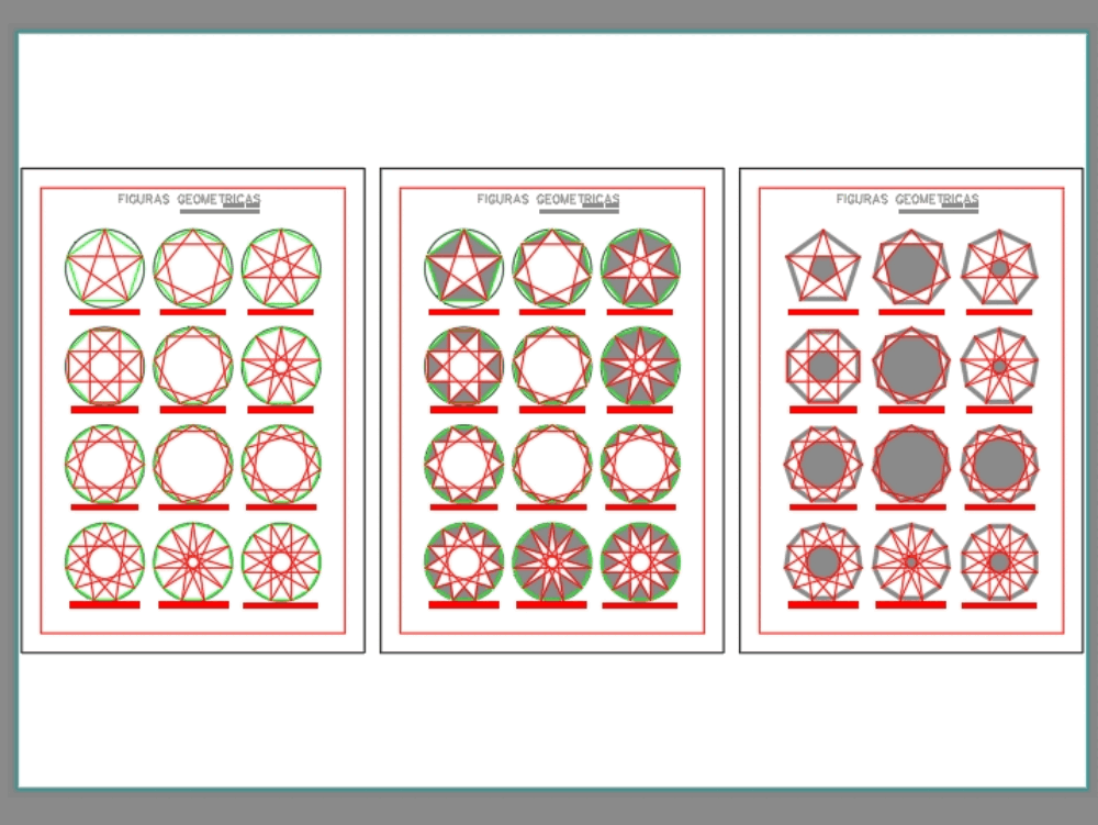 Basic geometric figures in AutoCAD | Download CAD free (85.47 KB ...