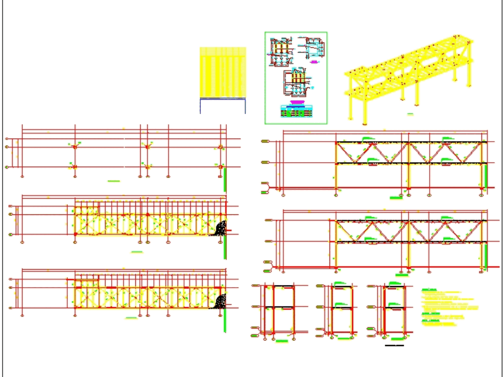 Bridge between buildings in AutoCAD | Download CAD free (1.45 MB ...