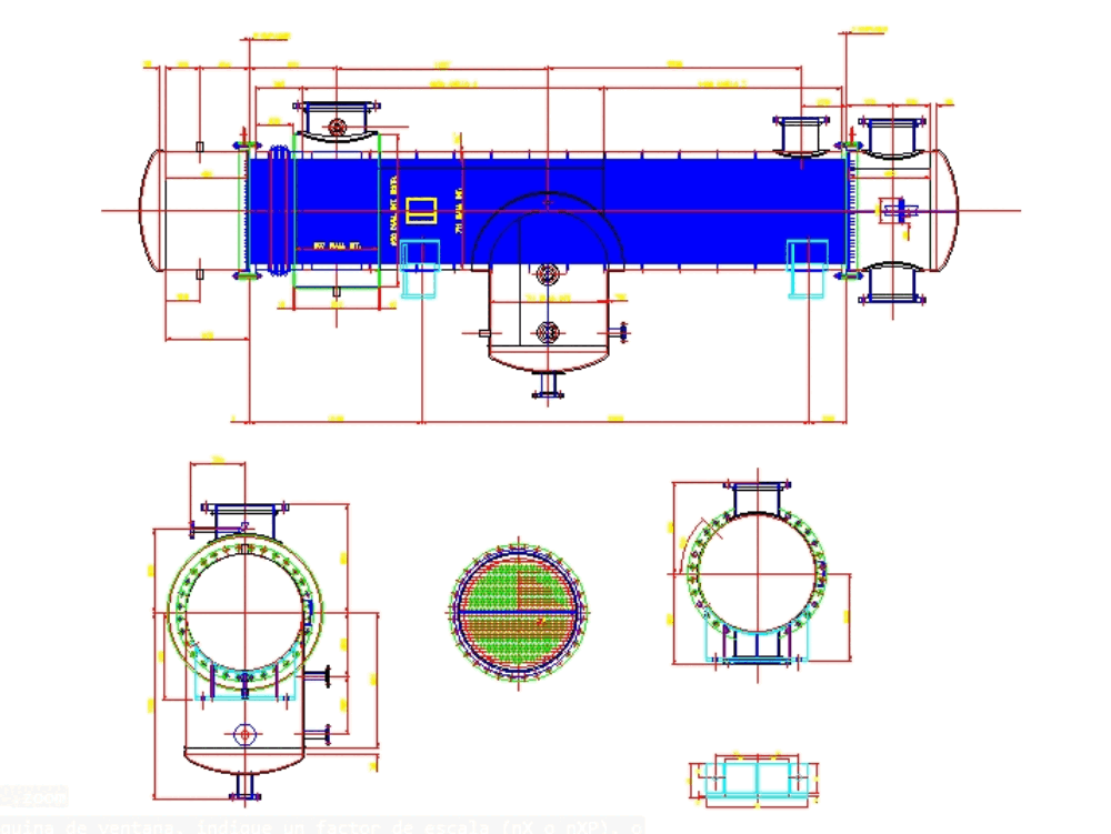 Heat exchanger in AutoCAD | CAD download (95.51 KB) | Bibliocad
