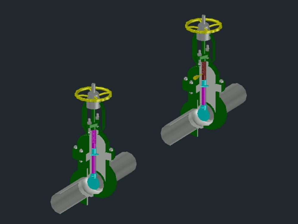 Gate valve in AutoCAD | CAD download (2.85 MB) | Bibliocad