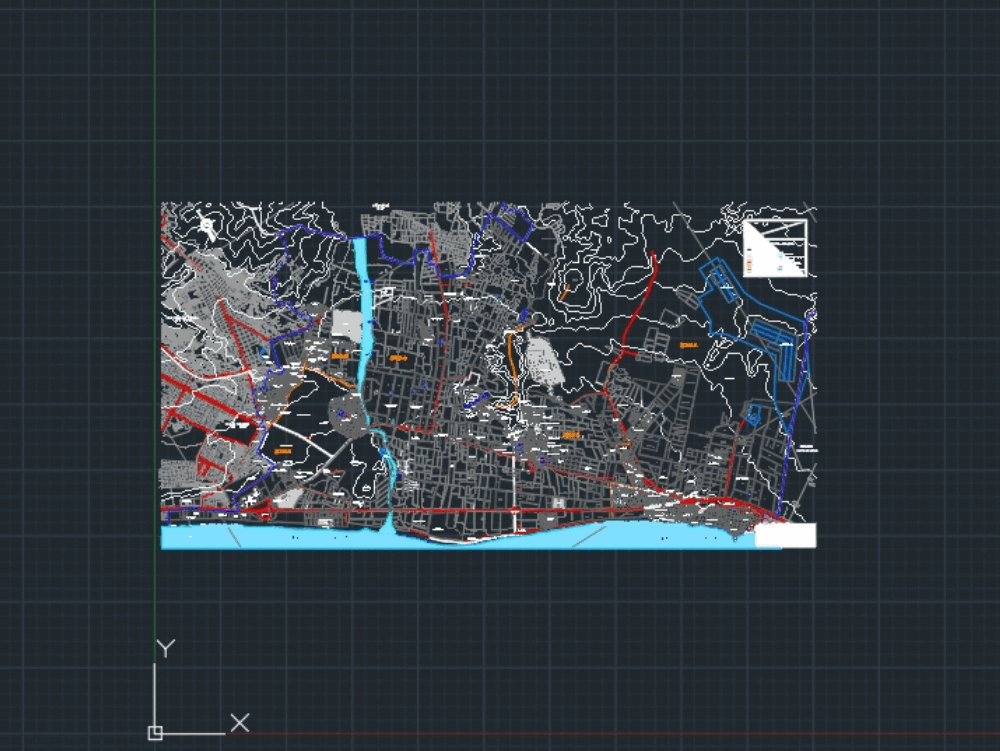 Plano urbano distrito de lurin en AutoCAD | CAD (7.46 MB) | Bibliocad