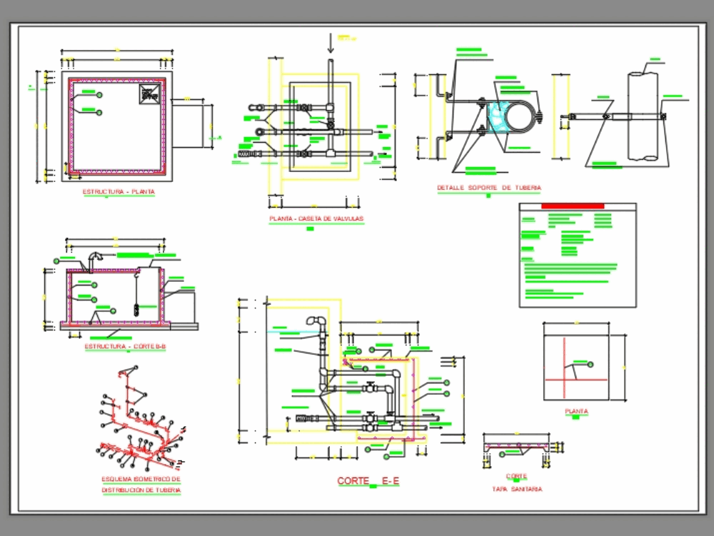 Reservorio en AutoCAD | Descargar CAD (86.79 KB) | Bibliocad