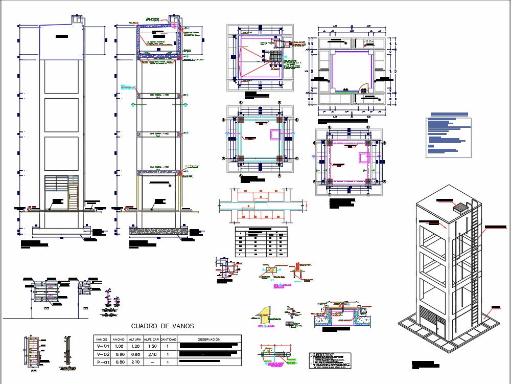Tanque elevado en AutoCAD | Descargar CAD (381.26 KB) | Bibliocad