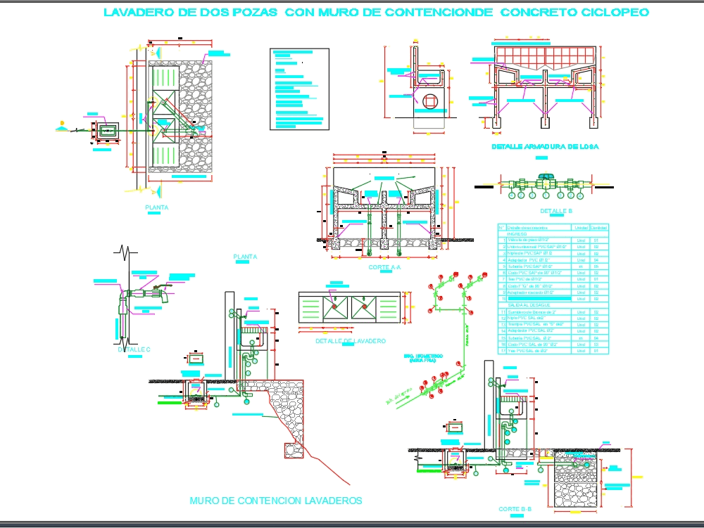 Lavadero En Autocad Descargar Cad 940 9 Kb Bibliocad
