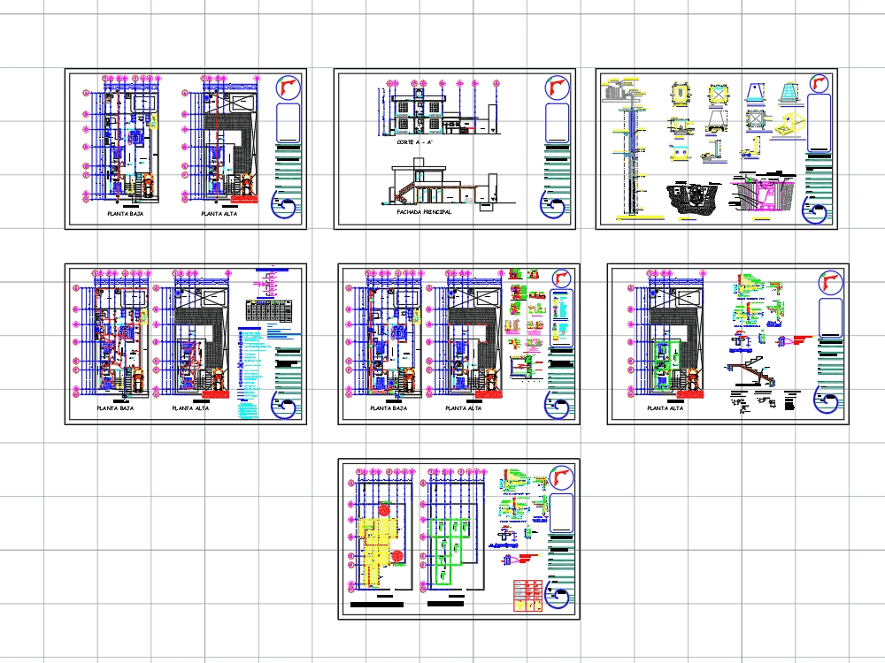 Country villa in ZIP | CAD download (2.33 MB) | Bibliocad