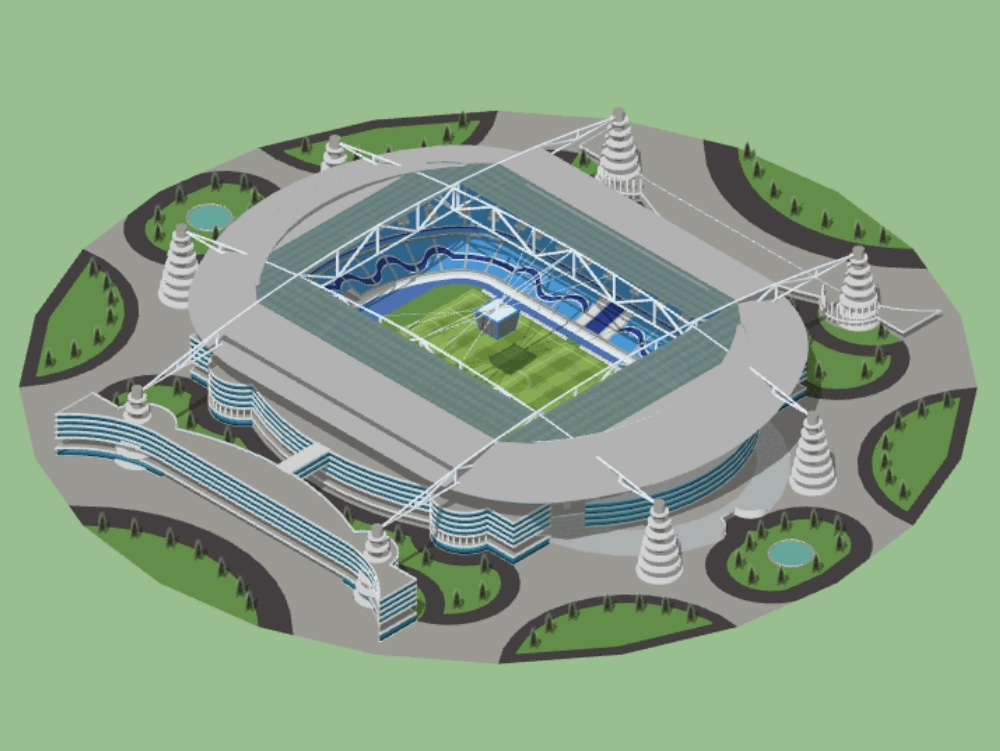 Stadium in SKP | CAD download (3.43 MB) | Bibliocad
