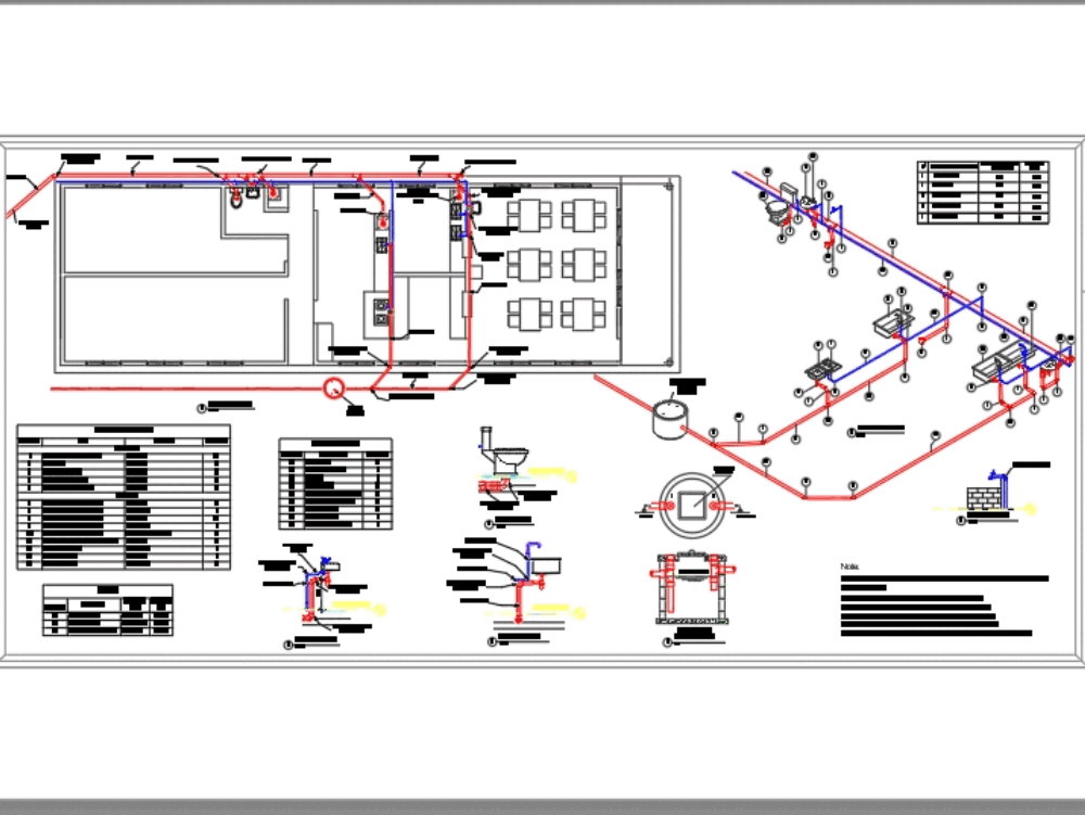 Hidrosanitaria en AutoCAD | Descargar CAD (2.24 MB) | Bibliocad
