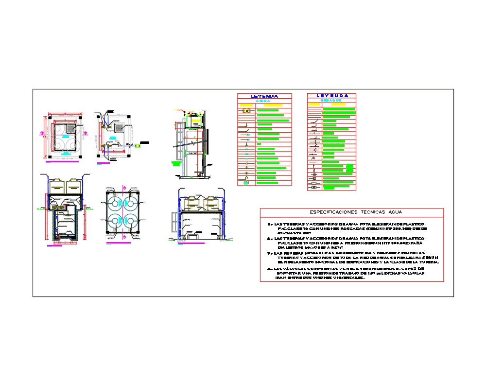 Cistern and elevated tank in AutoCAD | CAD download (286.69 KB) | Bibliocad