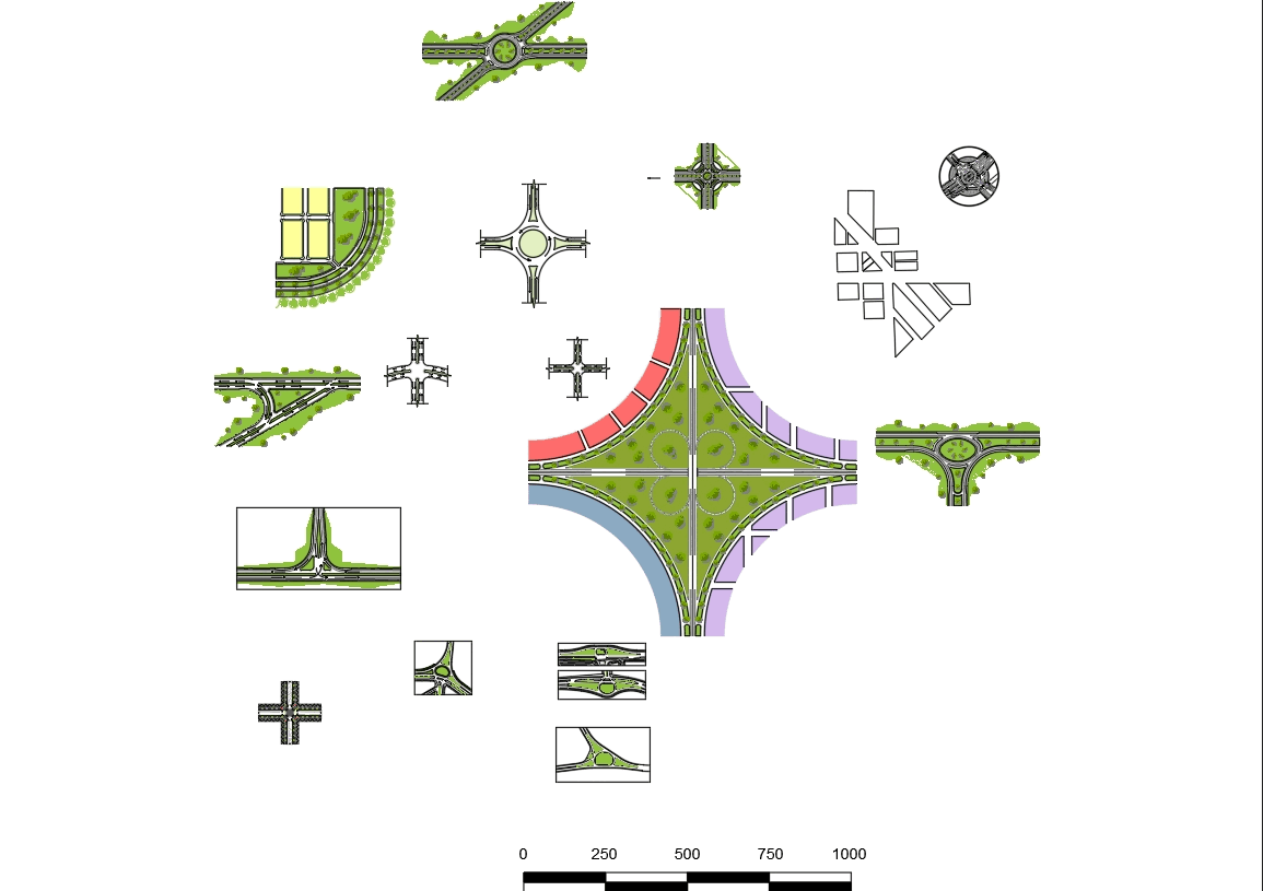 Intersecciones viales en AutoCAD | Descargar CAD (336.02 KB) | Bibliocad