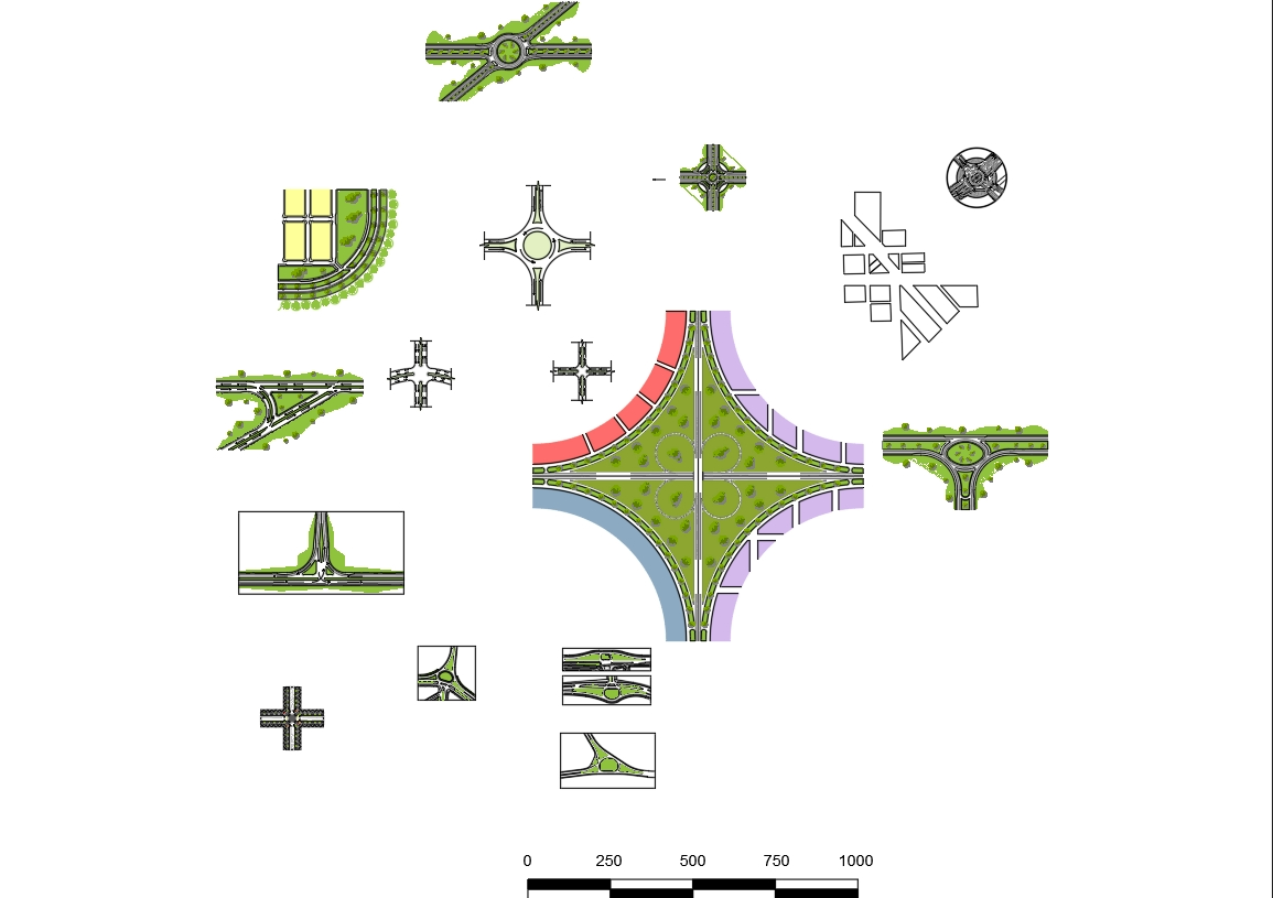 Road Intersection In AutoCAD CAD Download 332 52 KB Bibliocad
