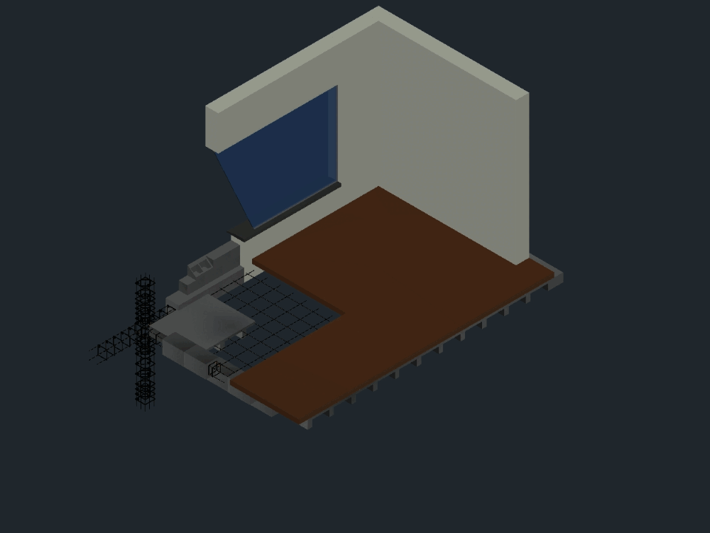 3d entrepiso vivienda en AutoCAD | Descargar CAD (1.28 MB) | Bibliocad