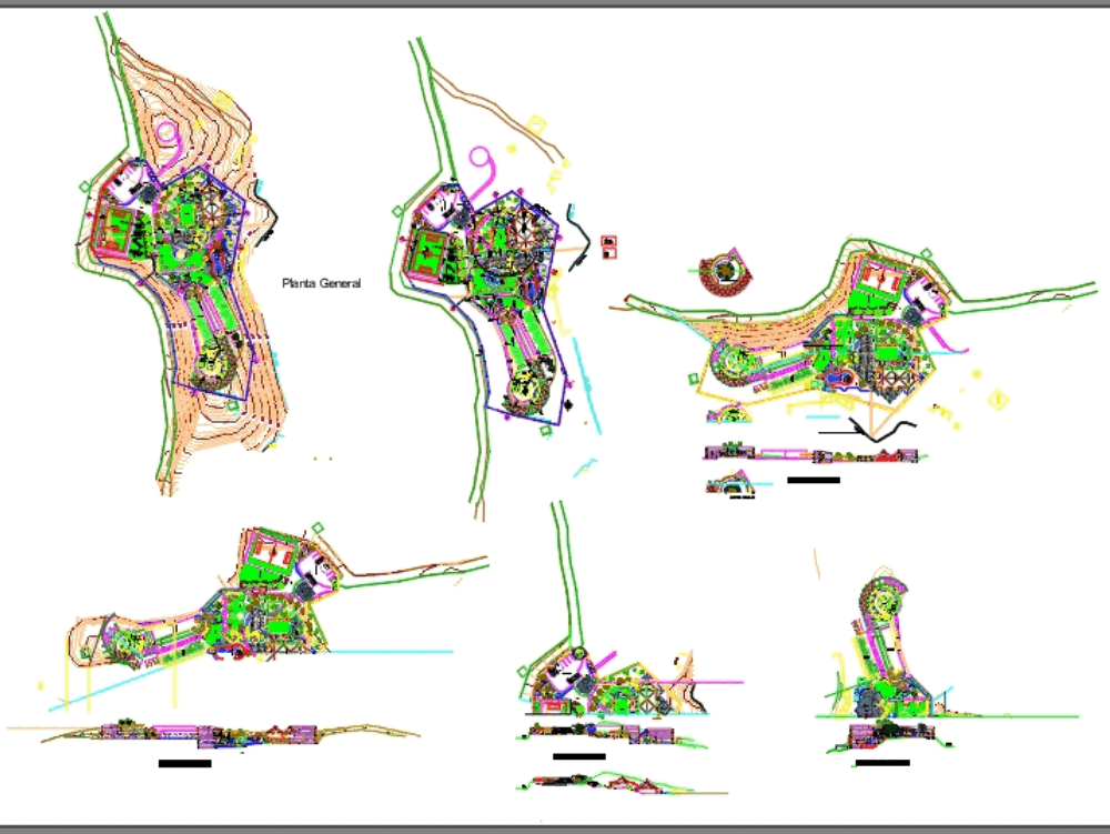 Complejo turistico en AutoCAD | Descargar CAD (12.26 MB) | Bibliocad