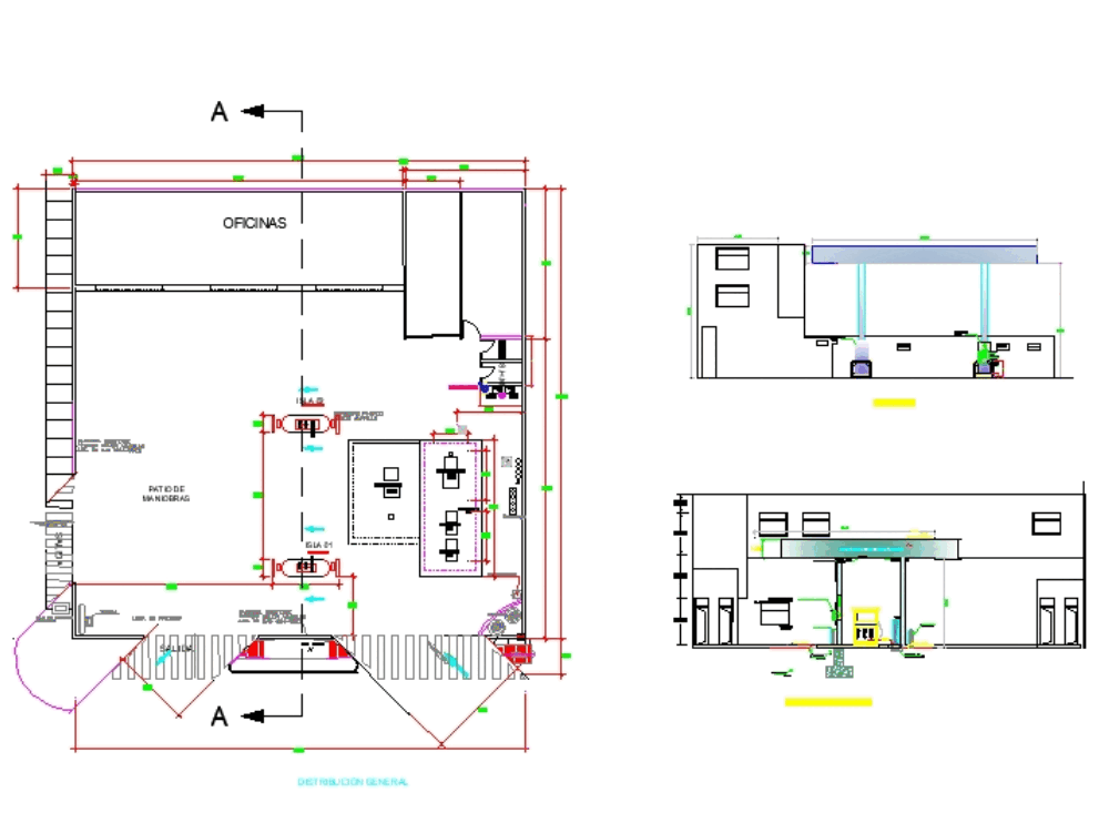 Service station in AutoCAD | CAD download (957.77 KB) | Bibliocad