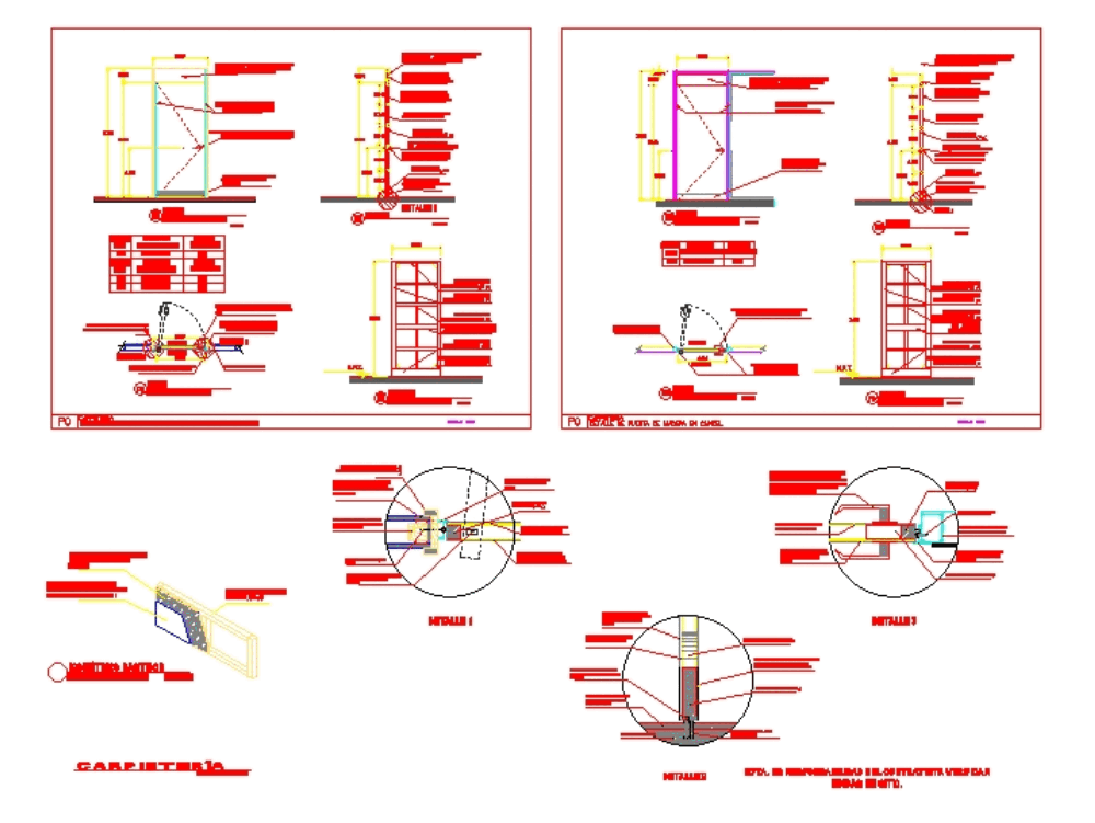 Door details in RFA | Download CAD free (313.09 KB) | Bibliocad